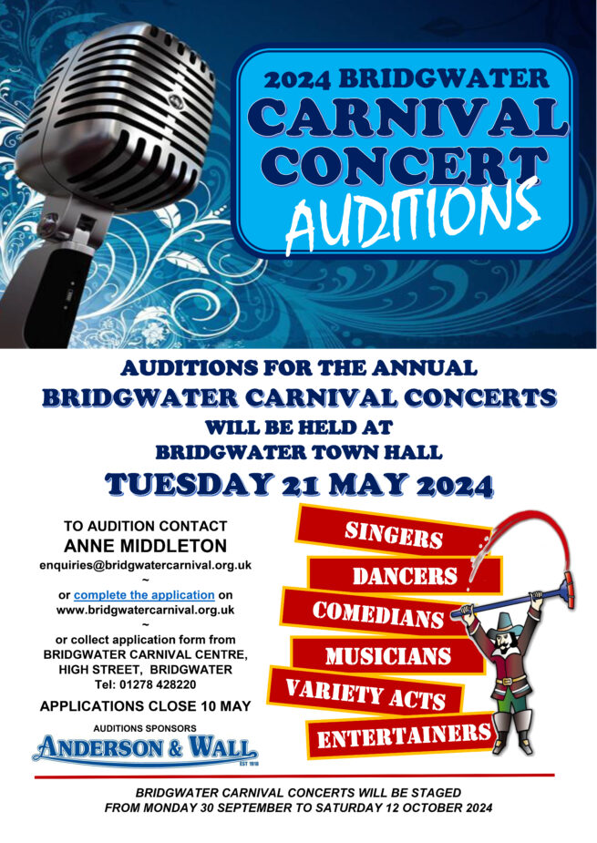 TALENTED ENTERTAINERS WANTED FOR 2024 CARNIVAL CONCERTS - Bridgwater ...