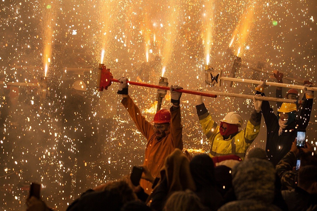 Squibbing display - Bridgwater Carnival